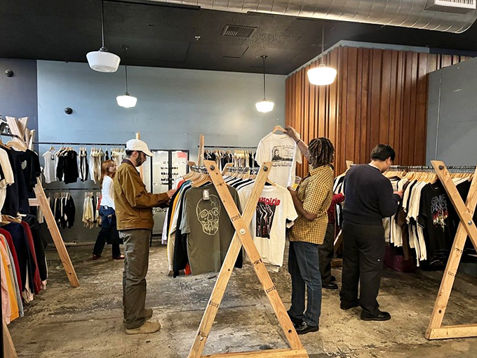 Not just for bookworms—fashion finds a home here too, where vintage threads tell stories as compelling as those on the shelves.