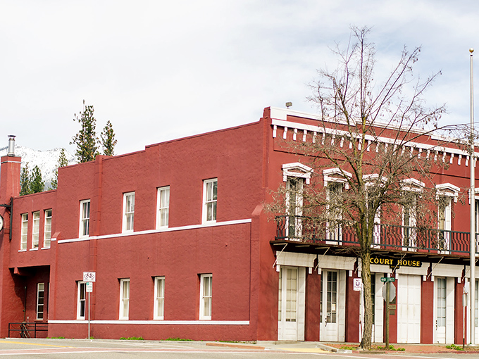The historic courthouse stands proudly in its brick-red glory, silently witnessing generations of Weaverville stories &ndash; if only walls could publish memoirs.