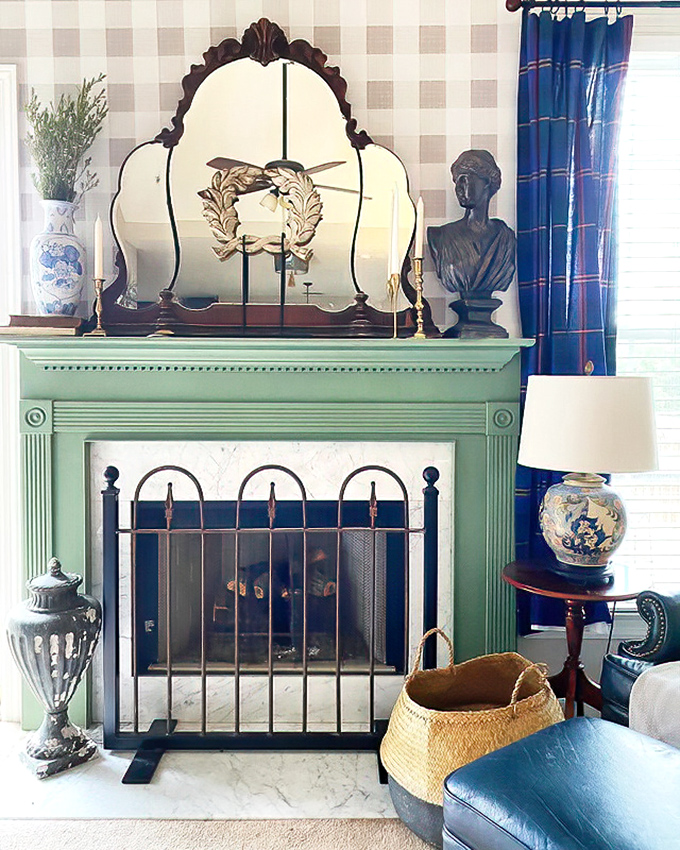 From someone's discard pile to design magazine worthy&mdash;this elegant fireplace setup proves that secondhand doesn't mean second-best in home decor.