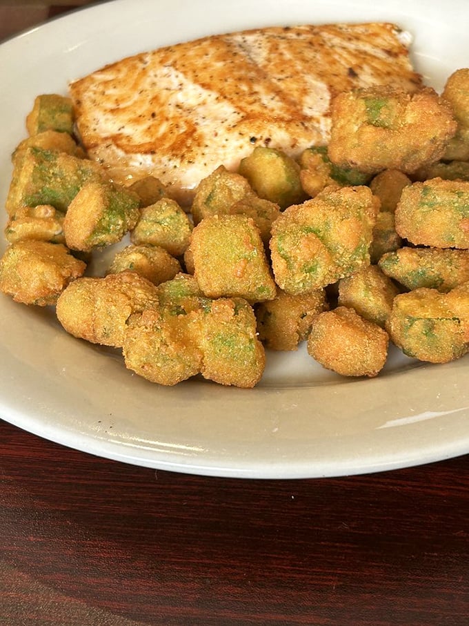 These aren't just fried okra&mdash;they're little Southern nuggets of joy, crispy on the outside, tender within, demanding your immediate attention. 