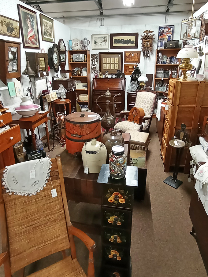 Time travel isn't science fiction&mdash;it's this vendor booth. Antique furniture, vintage photographs, and century-old curiosities create a perfectly preserved slice of yesterday.