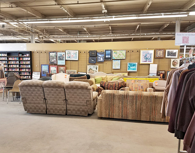 Furniture island: where sofas with stories to tell gather to find their next chapter. That floral pattern has seen things.