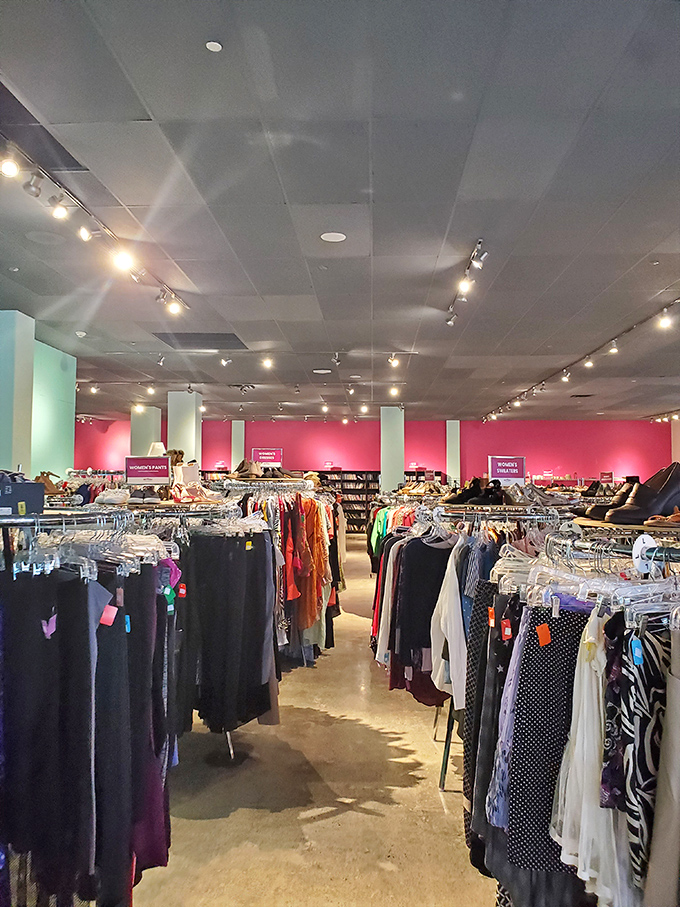 Racks meticulously organized by type and size &ndash; no archaeological expedition required to find that perfect button-down or summer dress.