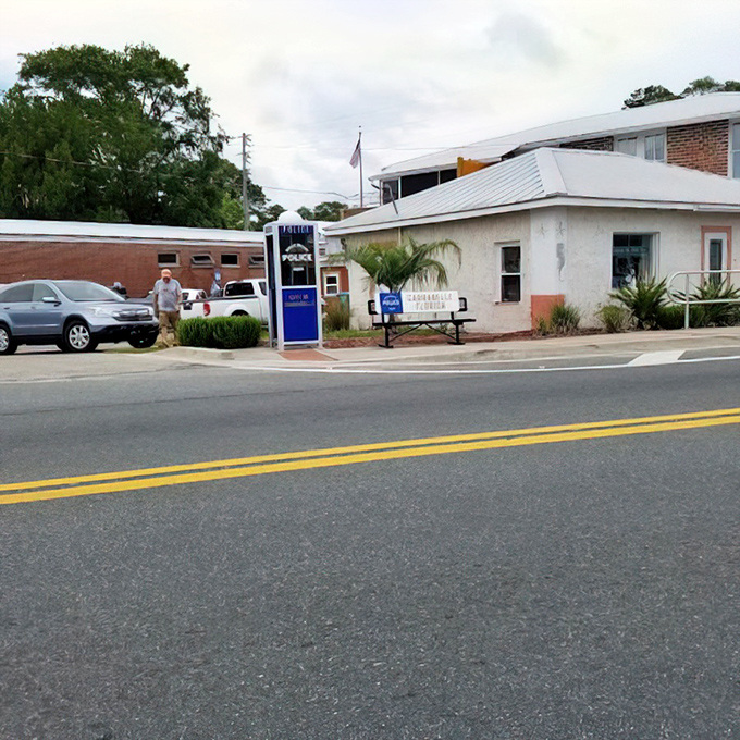 Right on Highway 98, this little station stops traffic better than any speed trap ever could.