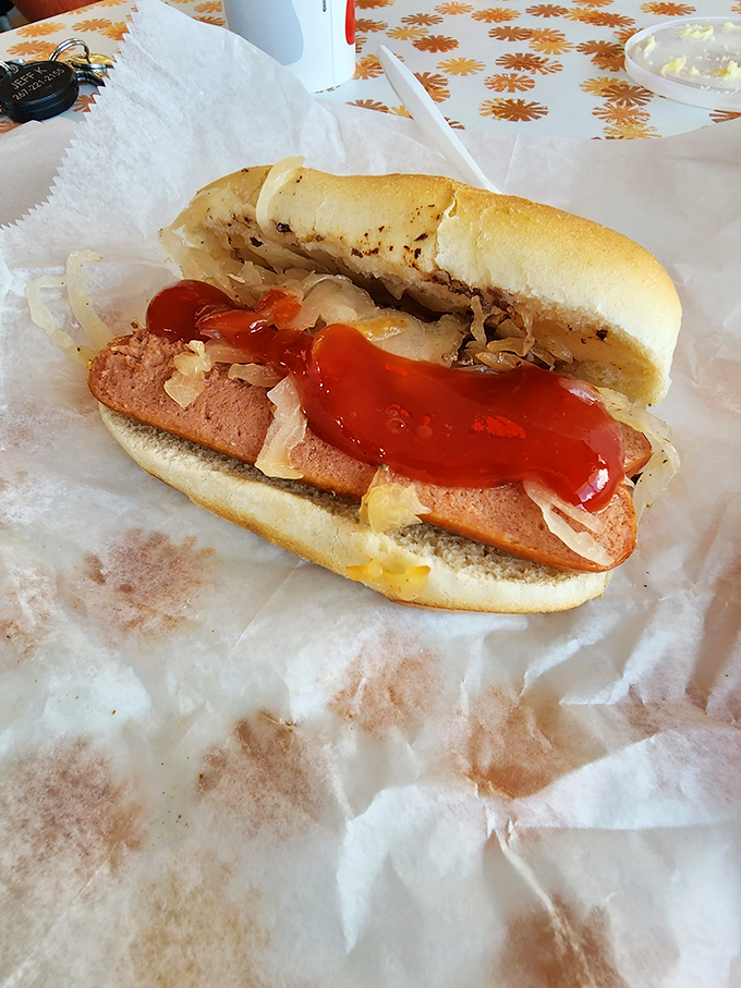 Hot dogs are the unsung heroes of American cuisine, and Speck's version&mdash;loaded with kraut and condiments&mdash;proves simplicity can be revolutionary.