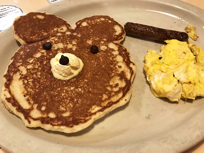 Behold the bear pancake&mdash;where breakfast becomes art. Those chocolate chip eyes are judging your decision not to order bacon.
