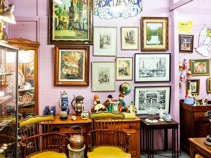 Gallery walls that rival museums, except here you can actually take home that perfect European street scene to brighten your dining room.