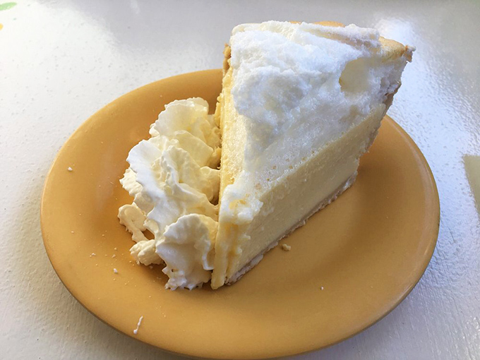 The holy grail of Florida desserts in its natural habitat. This Key lime pie's cloud-like meringue and sunny filling could make a grown person weep with joy.