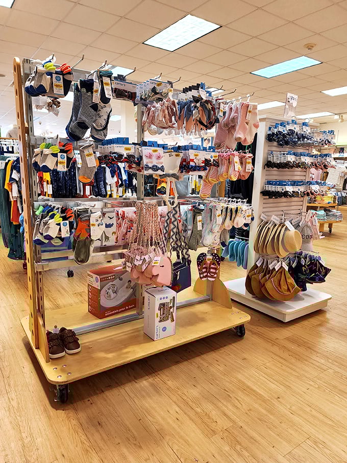 Carter's and OshKosh B'gosh: Where parents can find adorable outfits that their rapidly growing children will wear approximately three times before outgrowing.