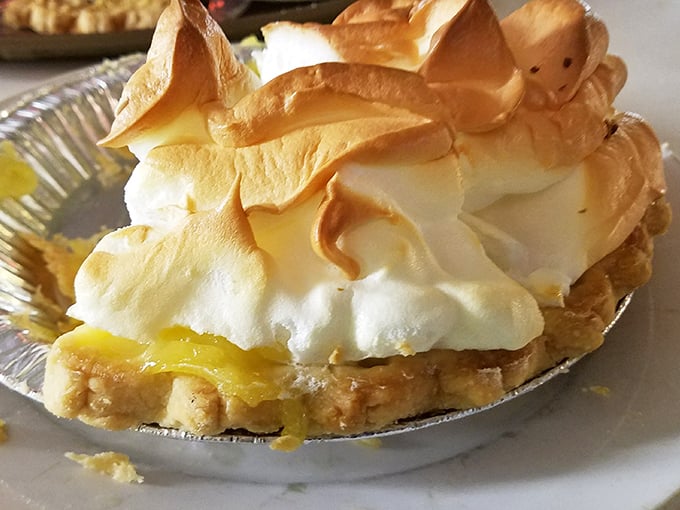 The lemon meringue pie wears its meringue like a fluffy crown. This isn't just dessert&mdash;it's edible architecture with a perfect sweet-tart balance.