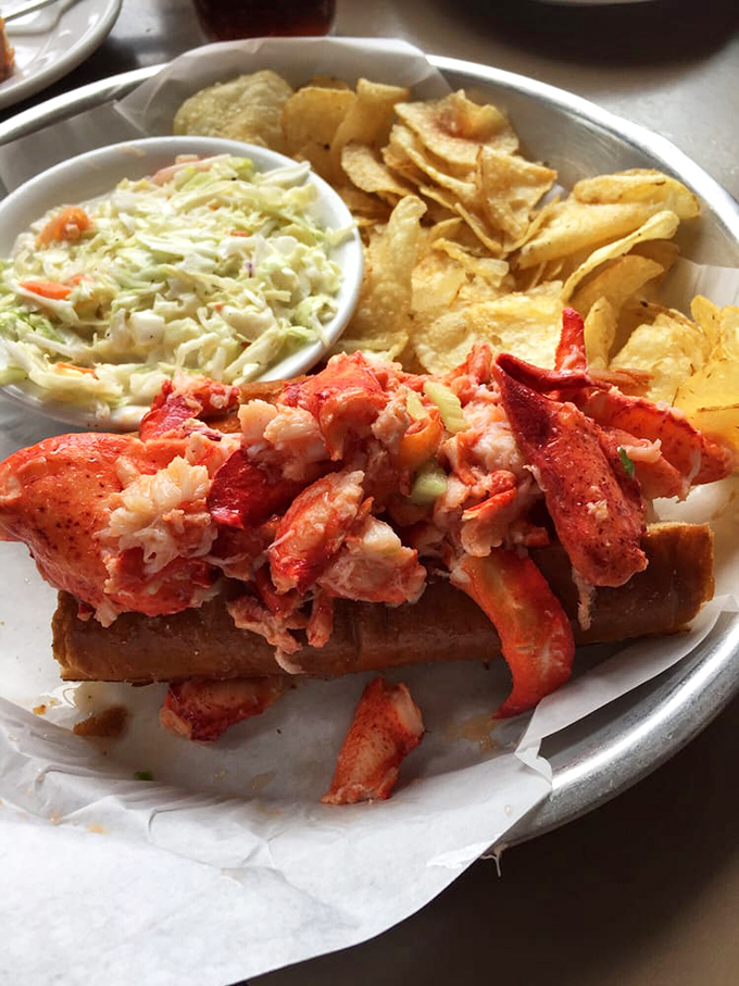 The legendary lobster roll&mdash;sweet, buttery chunks of lobster practically spilling out of that perfectly toasted bun. Worth the drive!