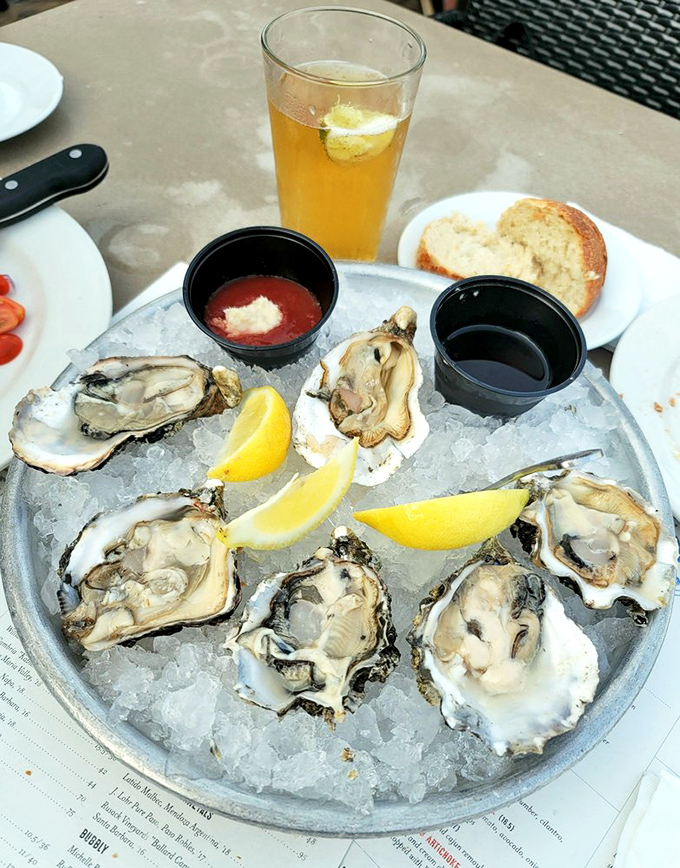 Oysters on ice&mdash;nature's perfect appetizer. Like kissing the ocean hello before diving into the main event of your meal.