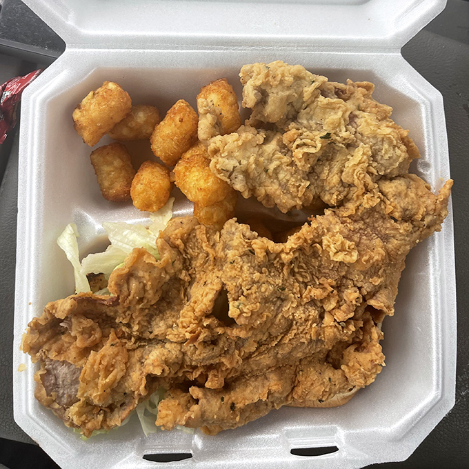 Fried chicken that demands to be photographed before being devoured. That perfect golden-brown crust is the stuff of Southern dreams.