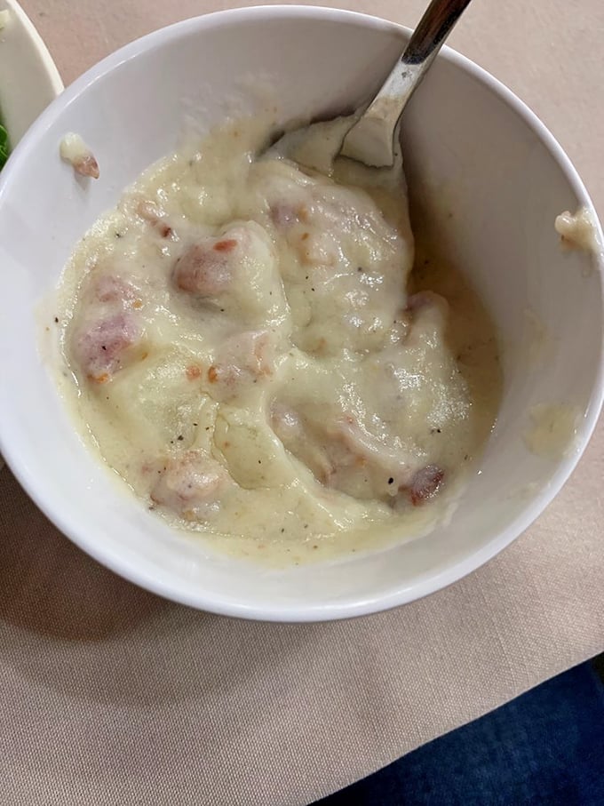 This isn't just potato soup &ndash; it's a warm hug in a bowl. Creamy, hearty, and studded with ham that didn't come from a package.