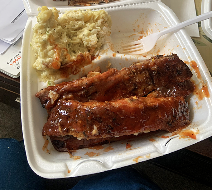 Ribs so tender they're practically falling off the bone, lacquered with a sauce that strikes the perfect balance between sweet and tangy.