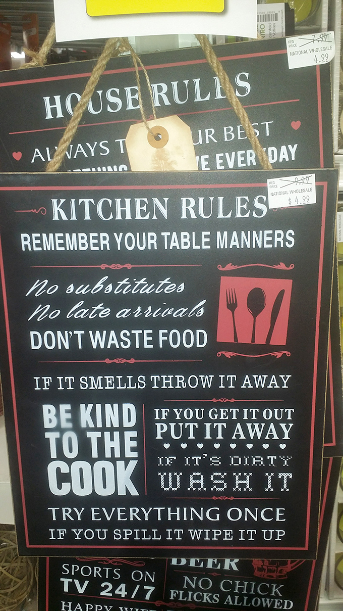 Kitchen wisdom for under $5 &ndash; life advice that costs less than your morning latte but lasts considerably longer.