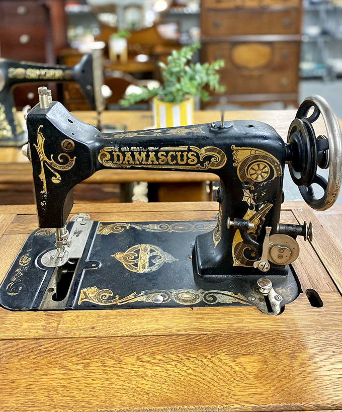This Damascus sewing machine isn't just vintage&mdash;it's mechanical poetry from an age when objects were built with both function and beauty in mind.