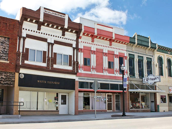 These historic storefronts have witnessed over a century of commerce, gossip, and community life &ndash; their colorful facades like a timeline of American small-town evolution.