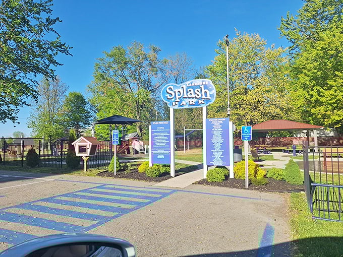 Splash Park provides welcome relief during Indiana's humid summers, where kids can cool off while parents enjoy a moment's peace.