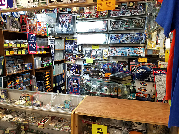 Sports memorabilia nirvana for the fan who needs just one more piece to complete their shrine. The ultimate man-cave supply depot!