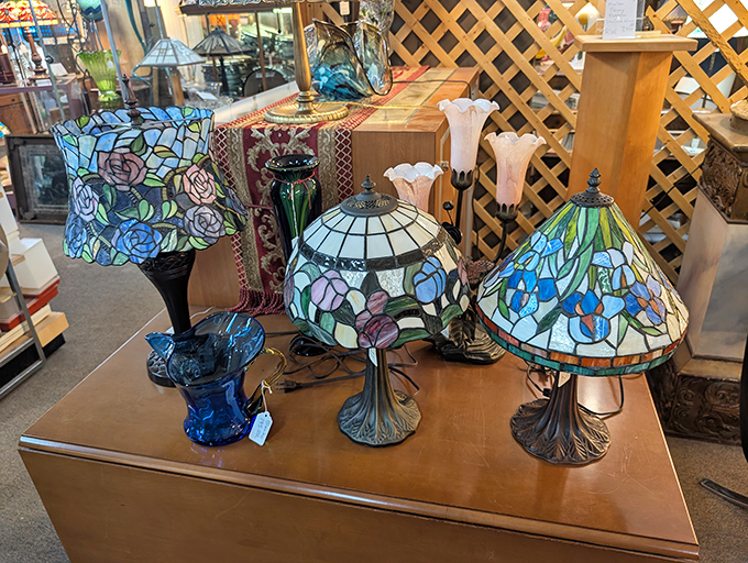 Tiffany-style lamps transform any room from "I just moved in" to "I have exquisite taste" faster than you can say stained glass.