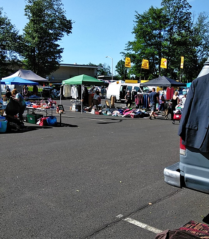 The market transforms into a colorful village of possibility under clear Pennsylvania skies. Every tent houses potential discoveries; every aisle promises unexpected encounters.