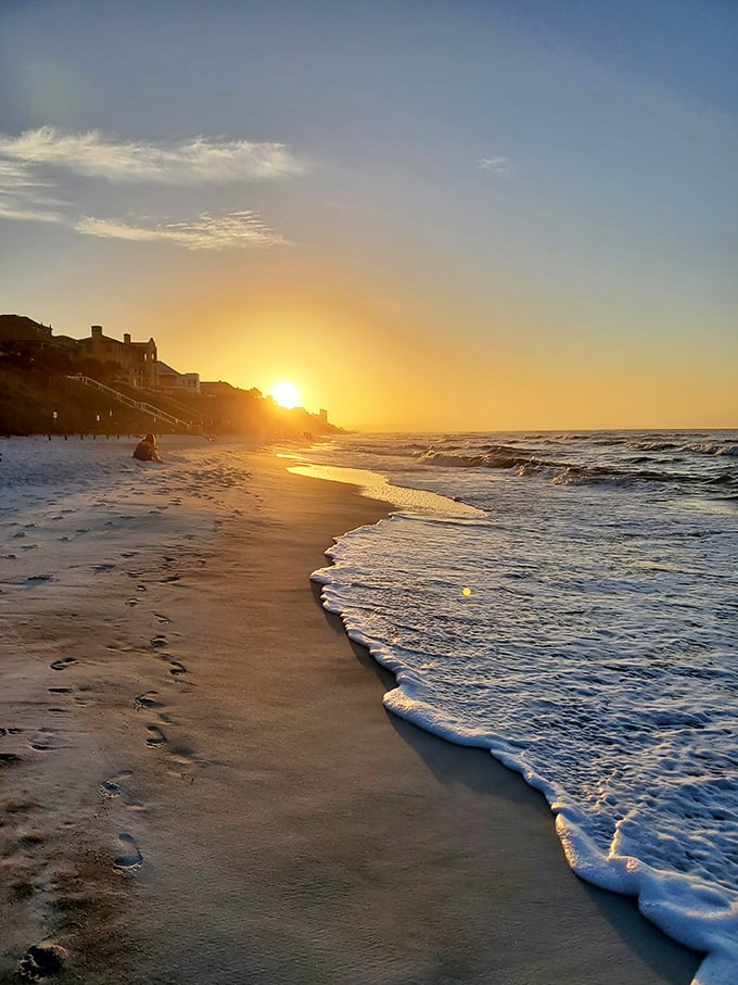 That magical moment when the sun takes its final bow, painting the Gulf waters gold and reminding us why we came here.