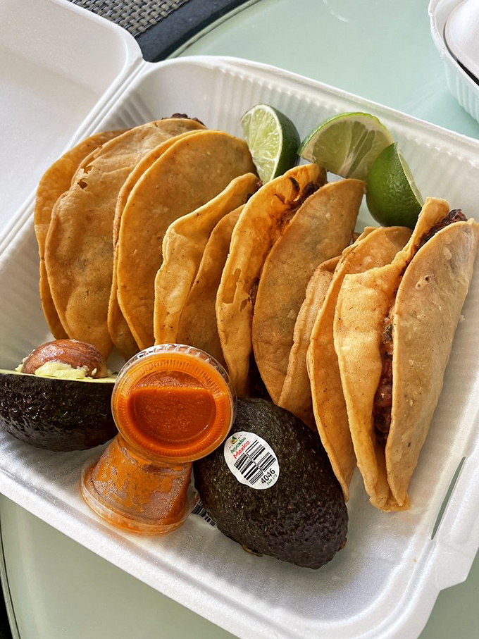 Taco Tuesday just got an upgrade! These golden-fried beauties lined up like soldiers ready for delicious duty will ruin ordinary tacos forever.