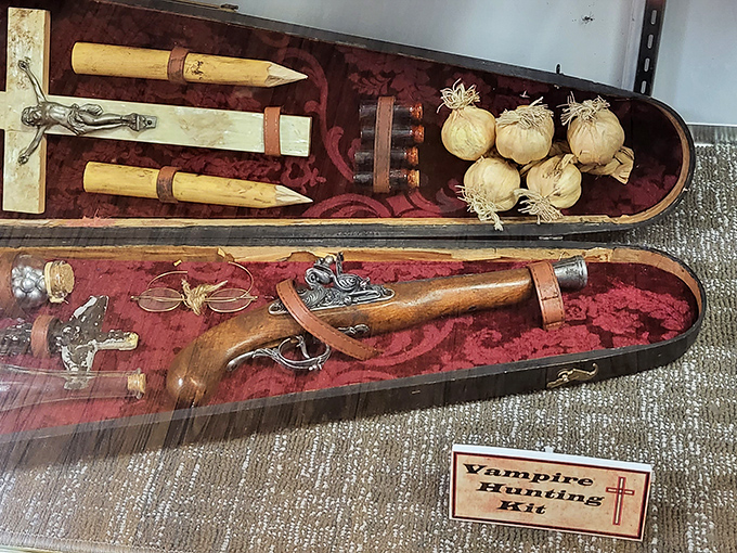 This vampire hunting kit would make Van Helsing proud. Wooden stakes, holy water, and silver bullets&mdash;everything a 19th-century monster hunter might need.