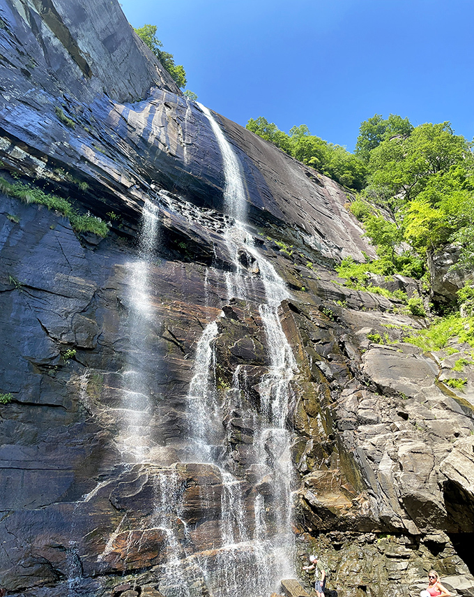 Water cascading 404 feet down ancient rock faces &ndash; Mother Nature's version of a shower scene that's been running for millions of years.
