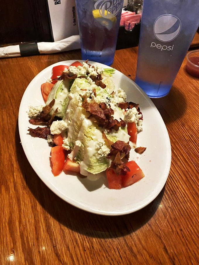Not all heroes wear capes, but this wedge salad wears bacon. A refreshing counterpoint to burger indulgence that doesn't sacrifice an ounce of flavor.