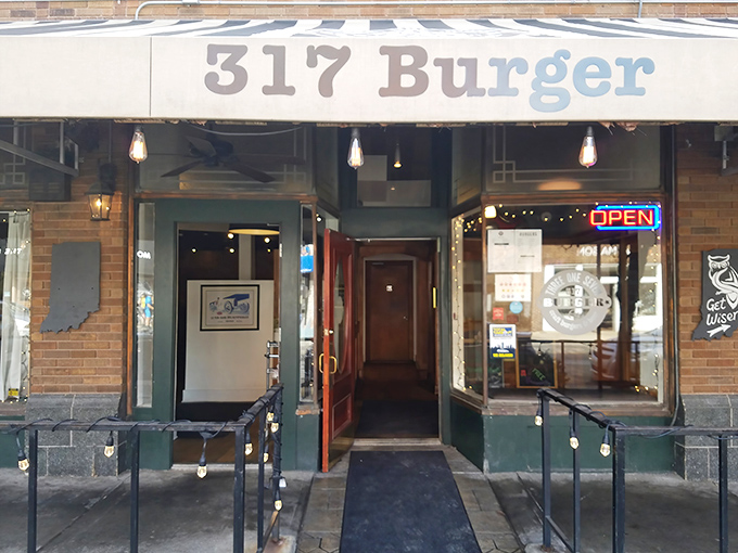 317 Burger's charming storefront with twinkling lights feels like discovering a secret your taste buds will thank you for.