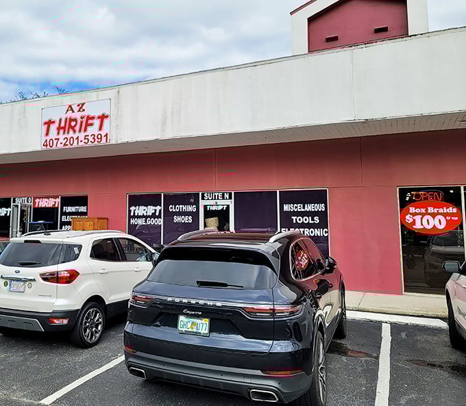 AZ Thrift's straightforward signage belies the treasure hunt within. No frills, just thrills for bargain seekers!