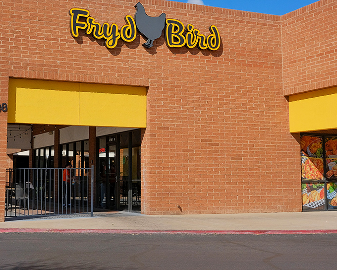 Simple brick, bold letters, and a promise of perfectly fried bird - sometimes less really is more. 