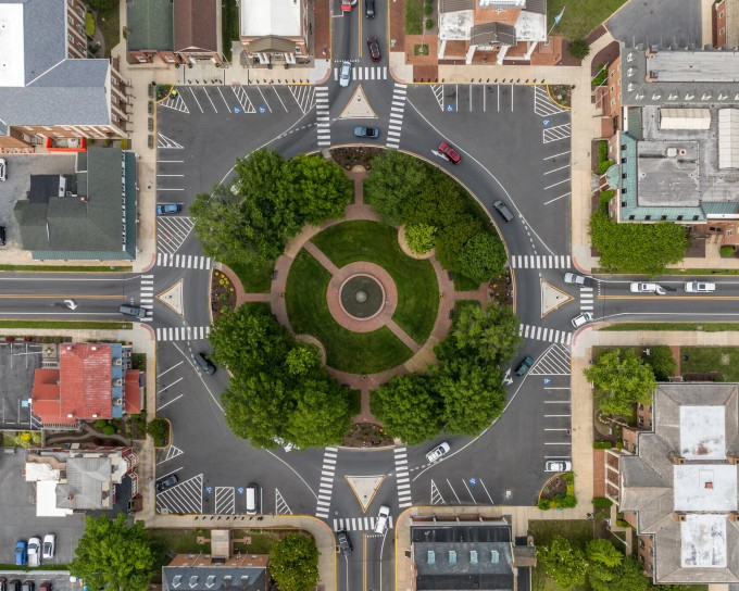 Georgetown's famous circle—where Delaware politics, history, and small-town charm spin together in perfect harmony.