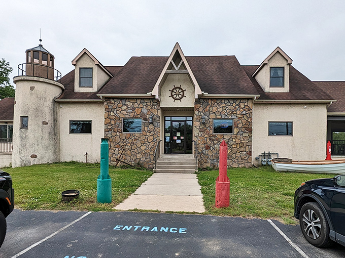 Kathy's stone and lighthouse exterior looks like it belongs on a postcard&mdash;but it's the crab feasts inside that steal the show.