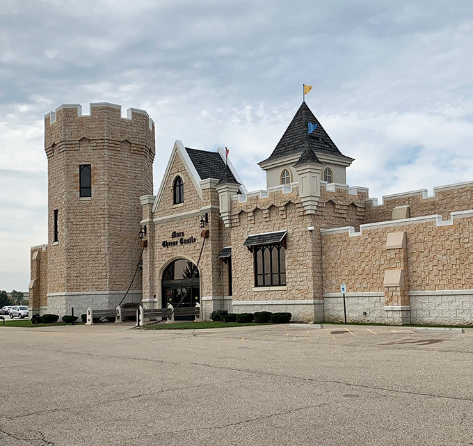 This castle-like structure proves Kenosha takes its community seriously, building dreams in limestone and imagination.