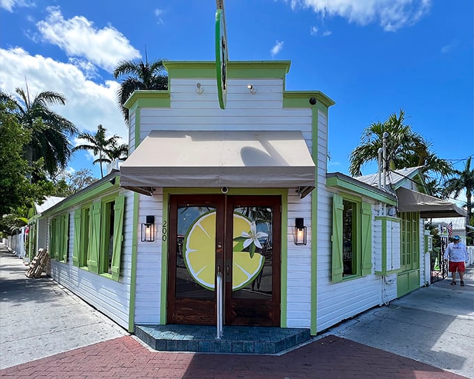 Kermit's lime-green cottage looks like it was built by elves who specialize in citrus confections.