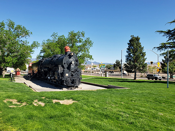 Kingman's historic train stands as a monument to Route 66 glory days, when the journey west meant adventure around every bend.