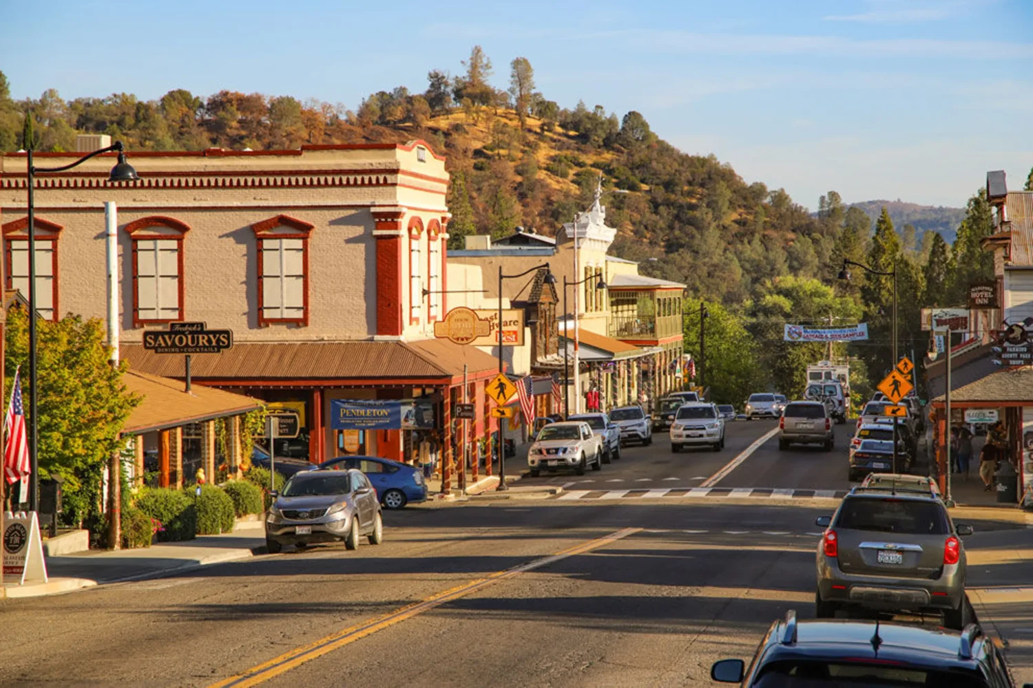 Mariposa's historic buildings bask in the Sierra foothills sunshine, their classic facades housing modern businesses in this gateway to Yosemite.