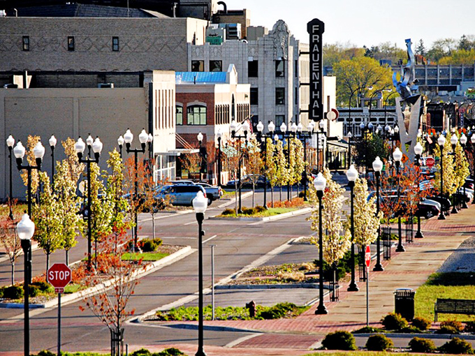 Muskegon's revitalized downtown beckons with its historic charm and the promise of lake breezes just blocks away.