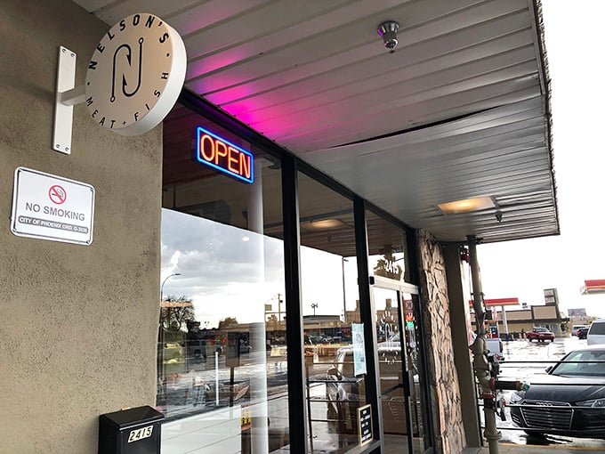 Nelson's understated storefront is the culinary equivalent of "don't judge a book by its cover."