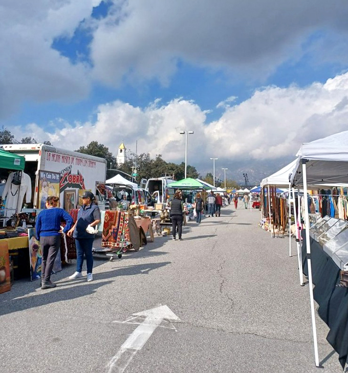 Wide aisles invite leisurely browsing through an amazing collection of weekend treasures and deals.