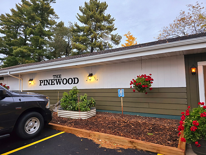 The Pinewood's humble exterior belies the extraordinary flavors waiting inside. Never judge a supper club by its siding.