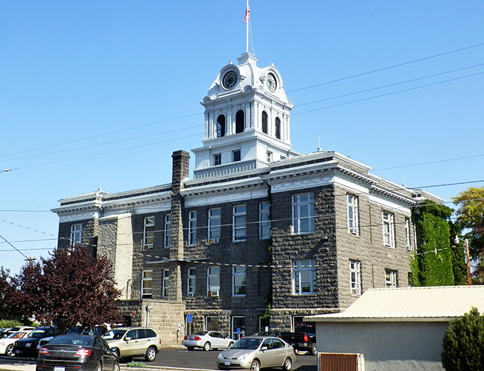 Stone and brick combine in Prineville's beautifully preserved depot, a gateway to central Oregon's affordable retirement options.