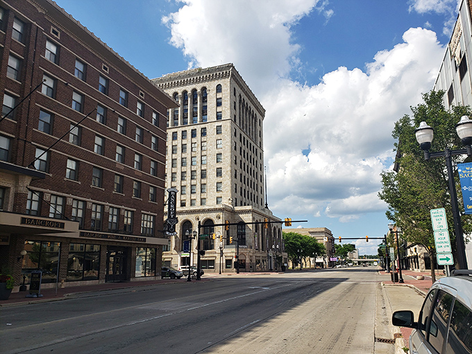 Saginaw's downtown features impressive historic buildings that whisper tales of the city's prosperous past.