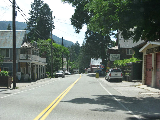 Sierra City's main street might be short enough to throw a stone across, but the mountain views stretch to forever.