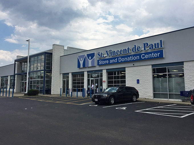 St. Vincent de Paul's modern facility gleams in the sunlight &ndash; a temple of thrift where your dollars do double duty.