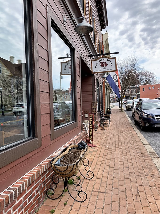 The Mercantile at Milton's subtle storefront hides in plain sight, a pink-hued portal to Delaware's past.