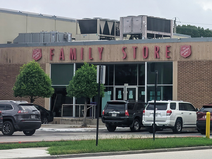 The Salvation Army's welcoming storefront promises both bargains and the warm glow of supporting a worthy cause.